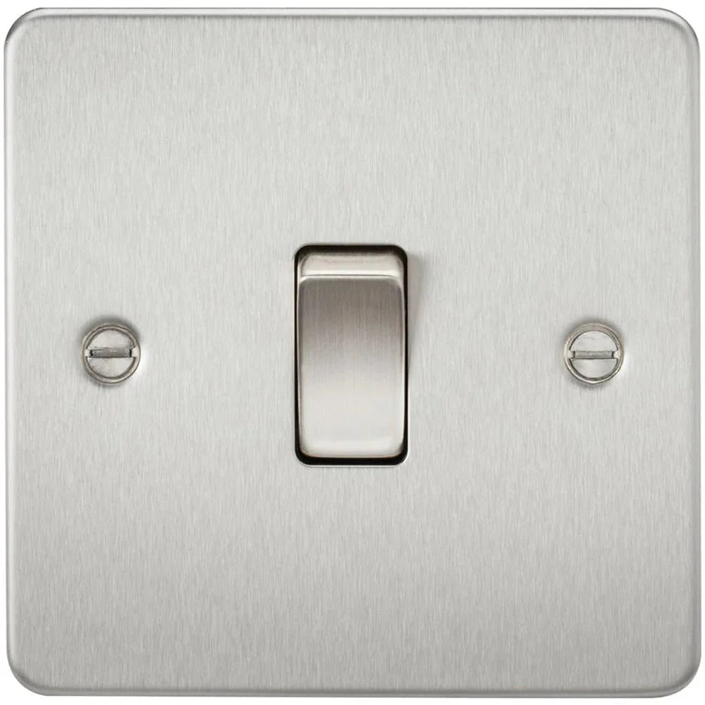 Flat Plate Brushed Chrome Switches & Sockets – Sleek & Durable | Niori