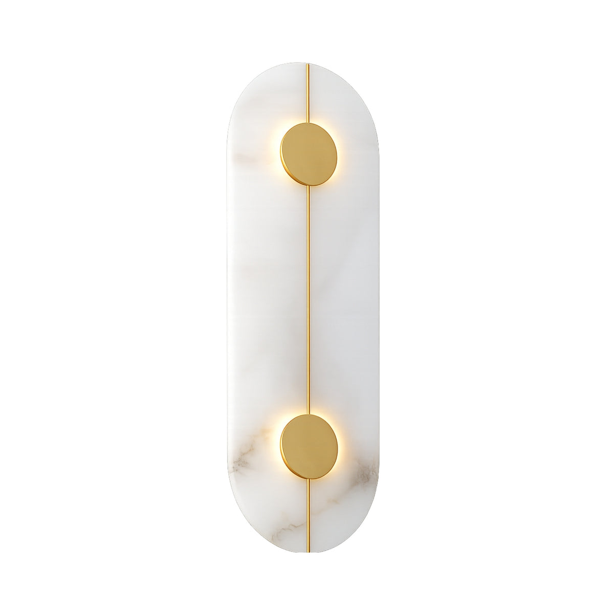 Elaris Alabaster Capsule Wall Light Brass | Niori