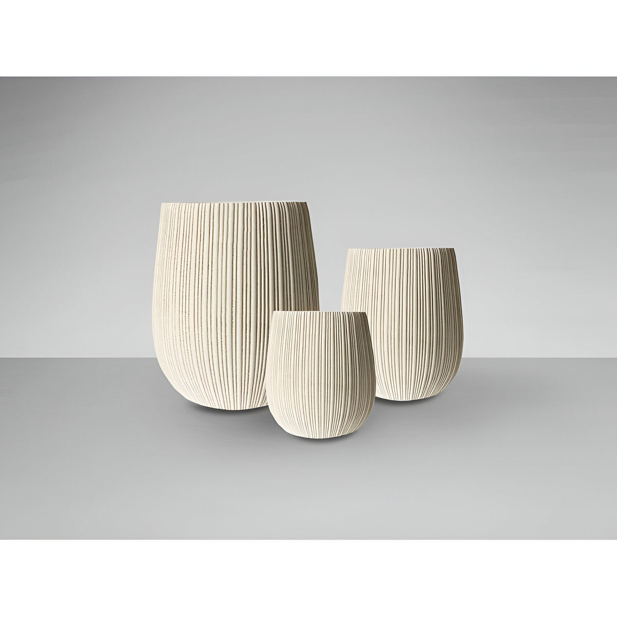 Terras Set 3 Fiberclay Planters - Beige – Niori