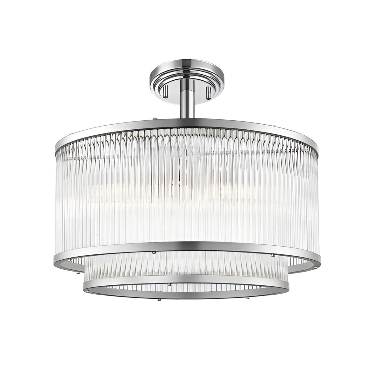 Coral 5 Light 2-Tier Semi-Flush Ceiling Light - Chrome – Niori