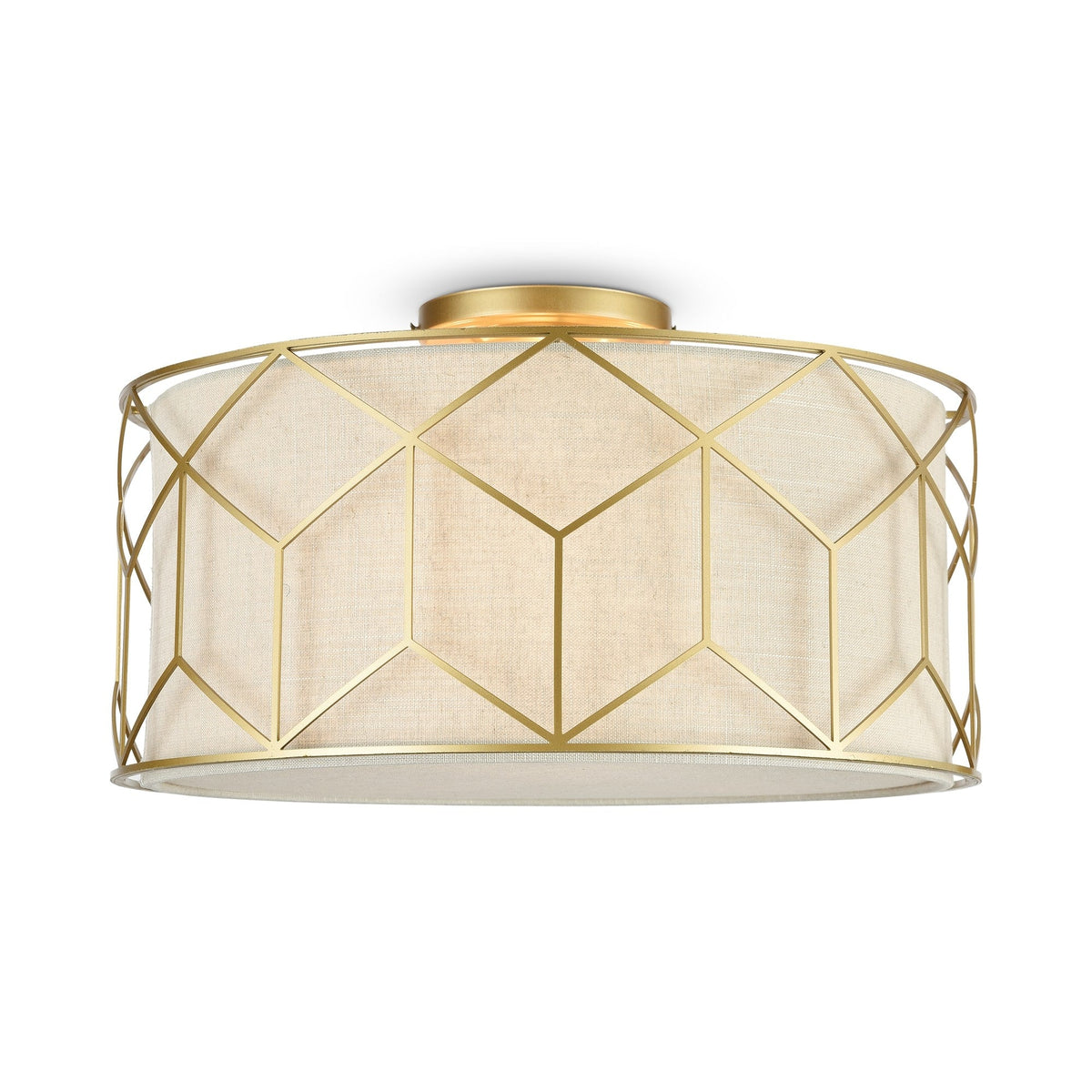 Messina 3 Light Semi-Flush Ceiling Light Gold | Niori