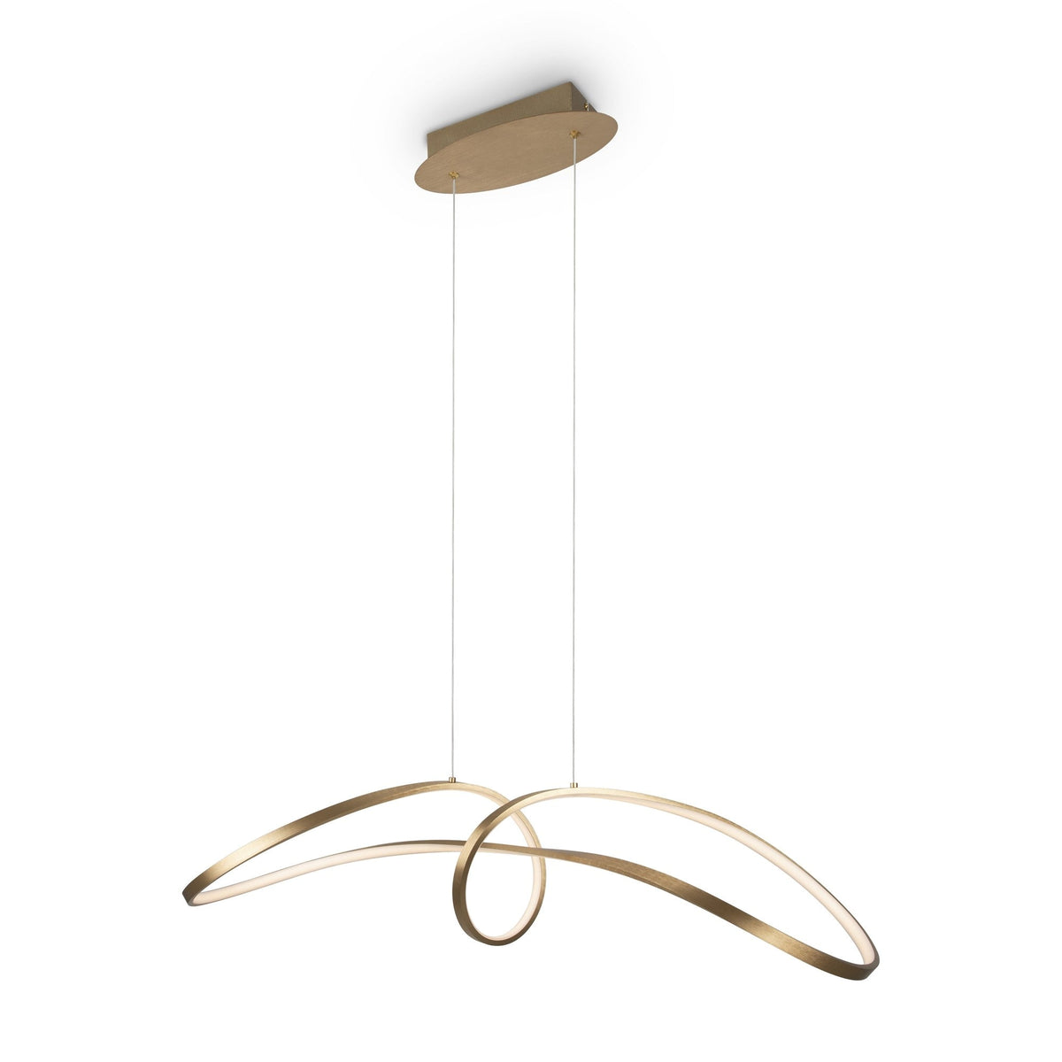 Curve LED Loop Suspension Light - Gold – Niori