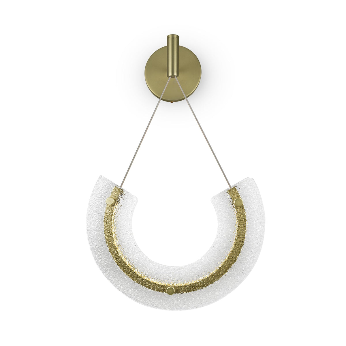 Maya LED Wall Light Gold Clear Glass | Niori