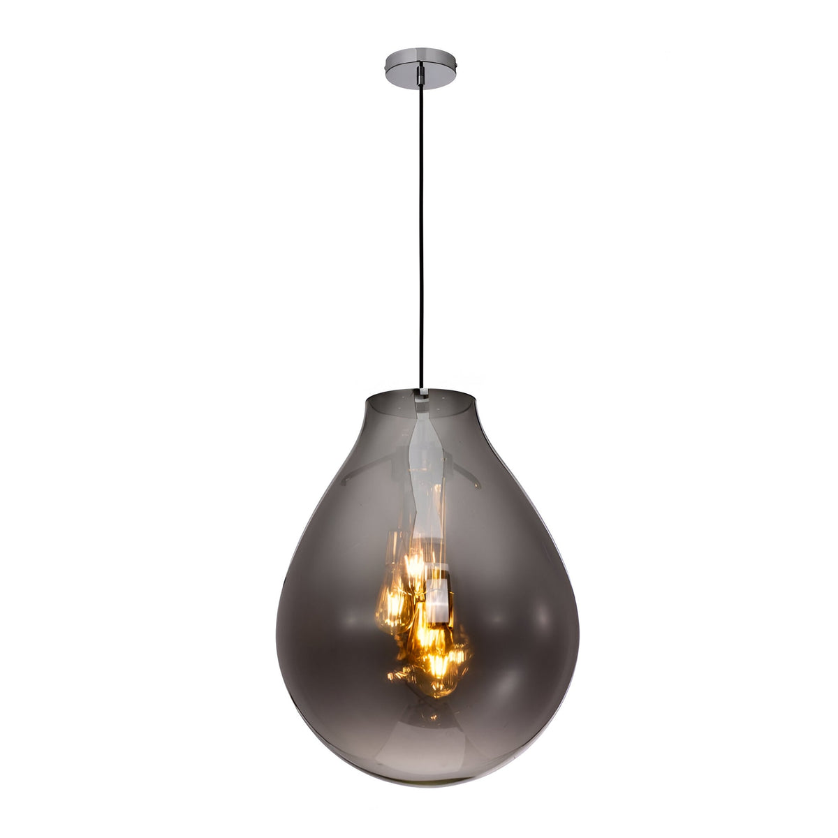 Brisa 4 Light Smoked Glass Pendant Light | Niori