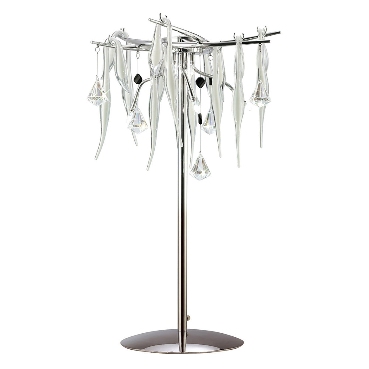 Cygnet 6 Light Crystal Table Lamp - Chrome – Niori