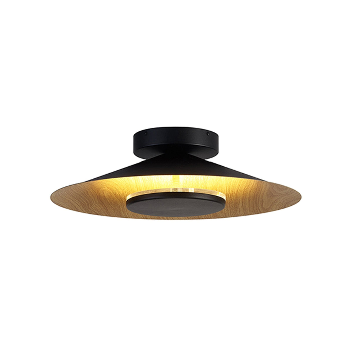 Orion LED Semi-Flush Ceiling Light 24W 3000K – Brown/Black – Niori
