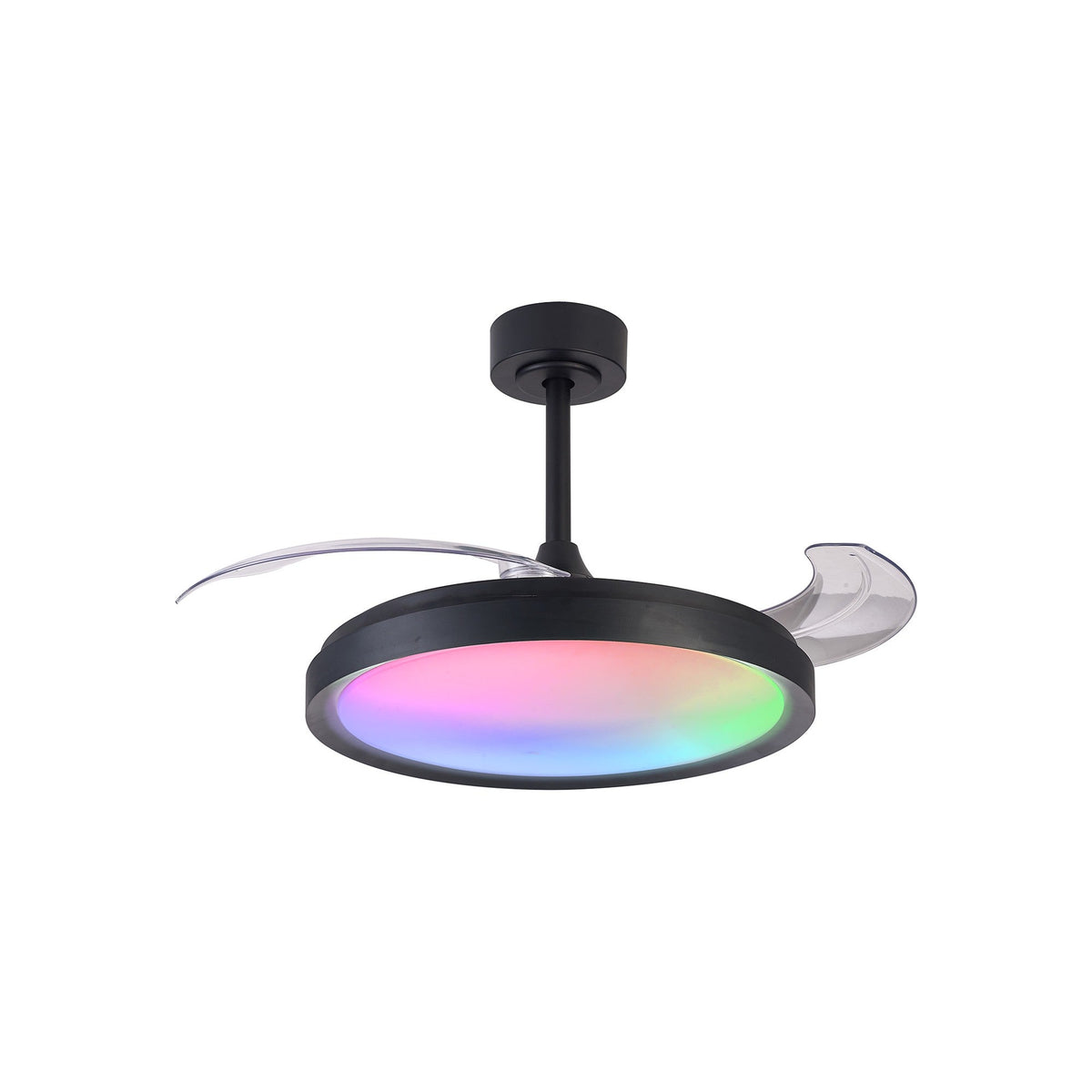 Siberia RGB CCT LED Ceiling Fan Light With Remote Control - Black – Niori