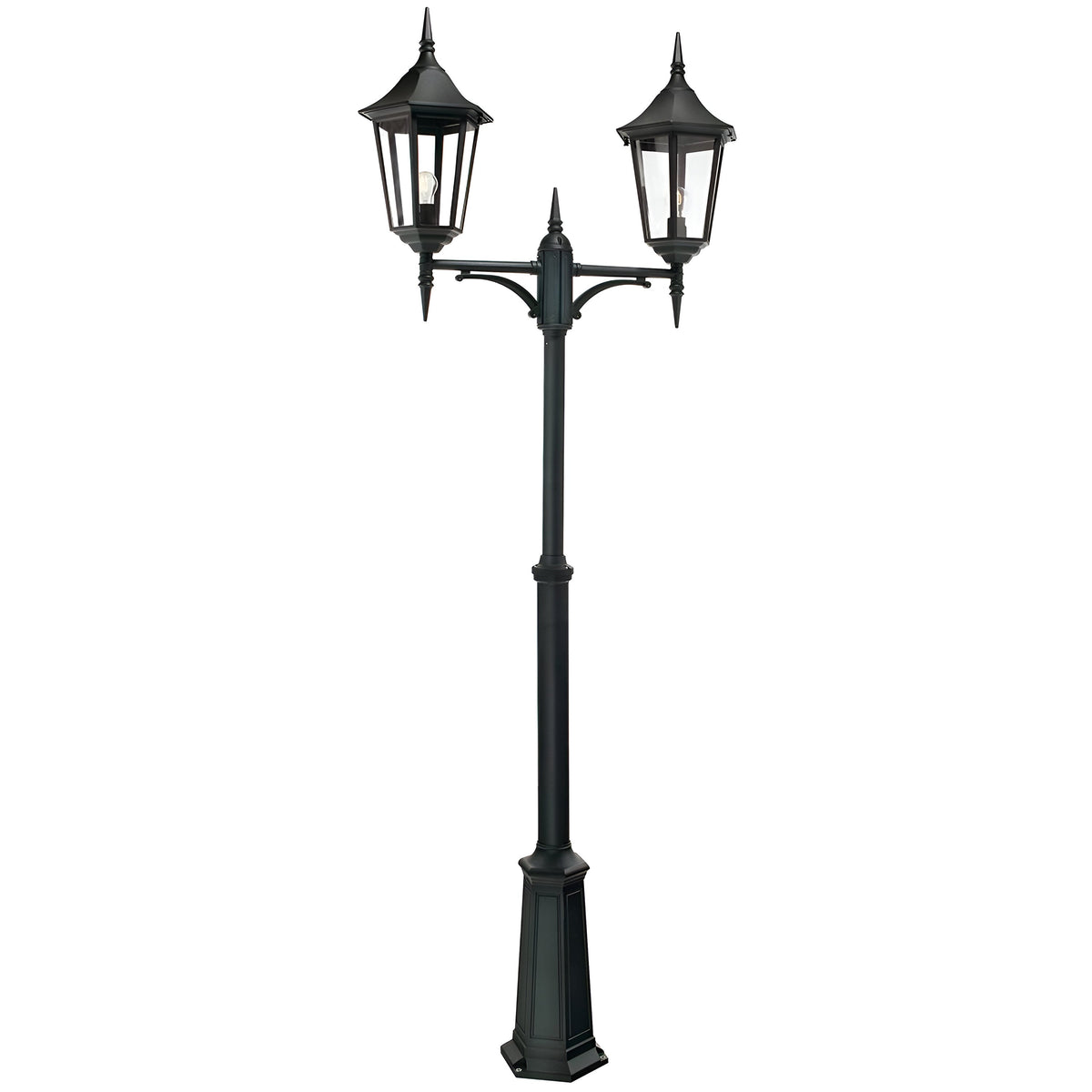 Valencia Large 2 Light Twin Head Lamp Post - Black – Niori